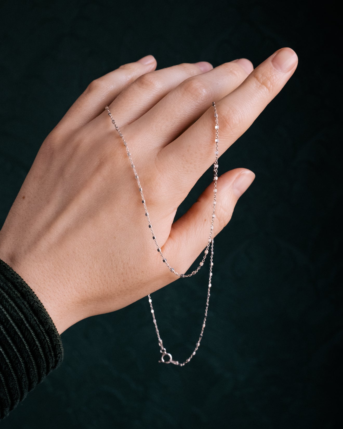 Recycled Sterling Silver Satellite Cube Chain – The Healing Pear